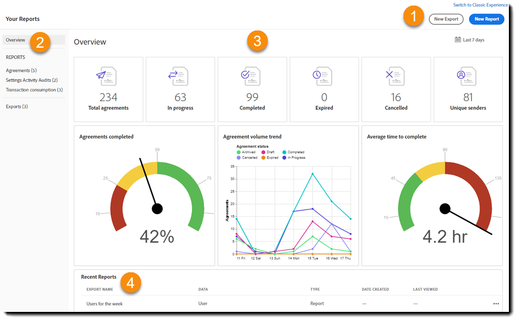 Berichte und Datenexporte